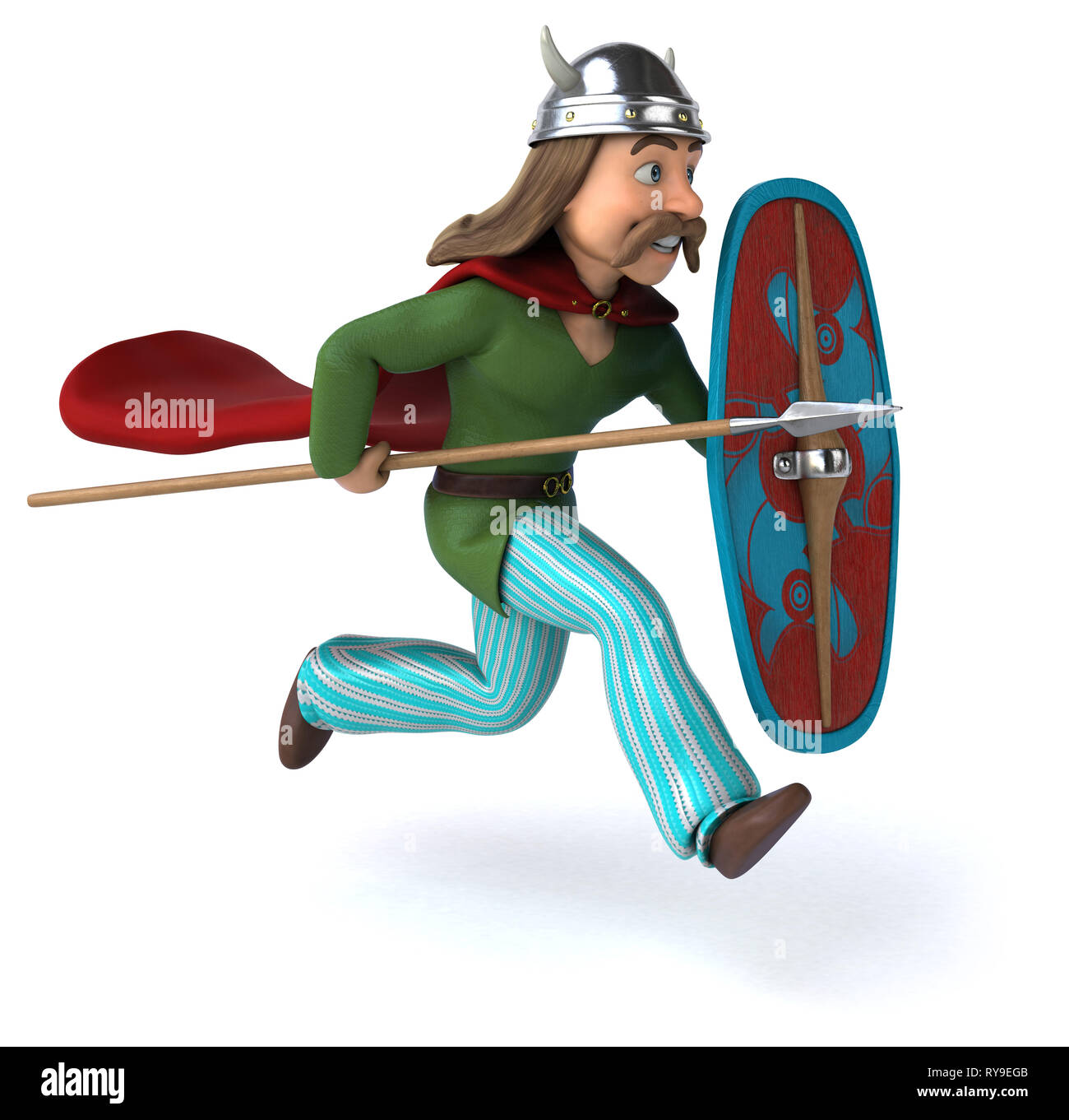 Gaul warrior - 3D Illustration Stock Photo - Alamy