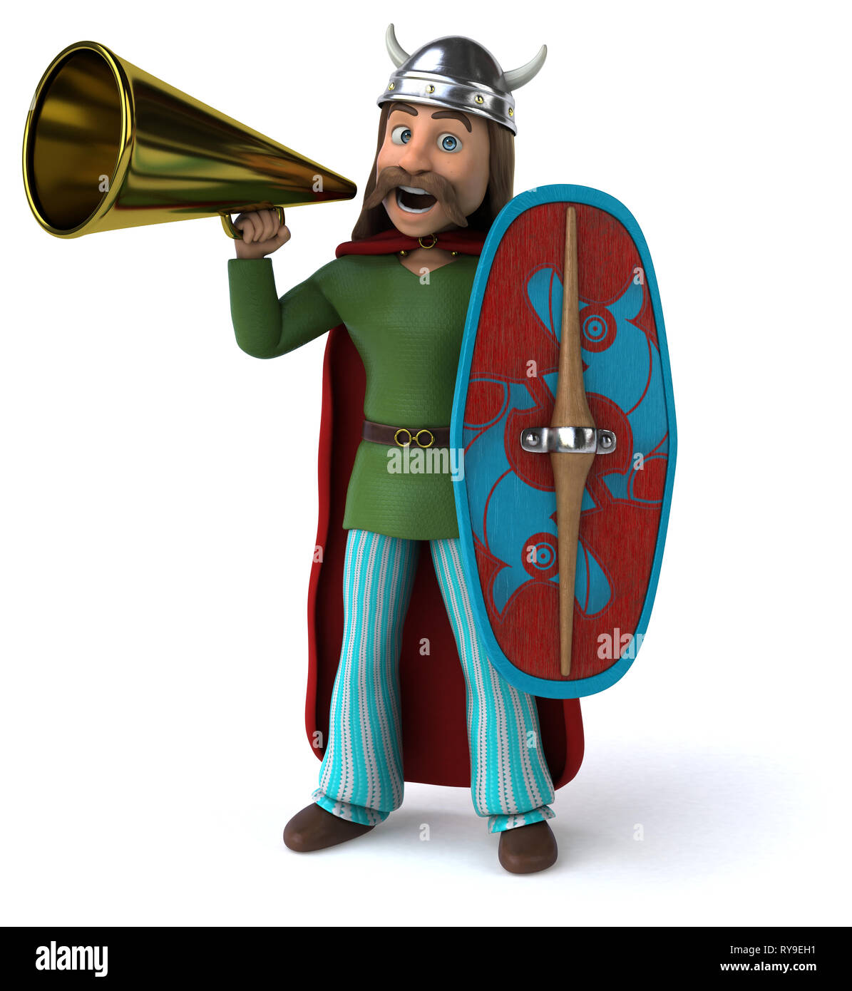 Gaul warrior - 3D Illustration Stock Photo - Alamy