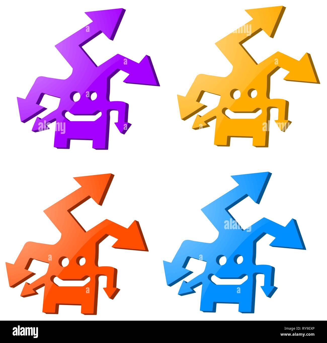 Arrow cartoon hi-res stock photography and images - Alamy