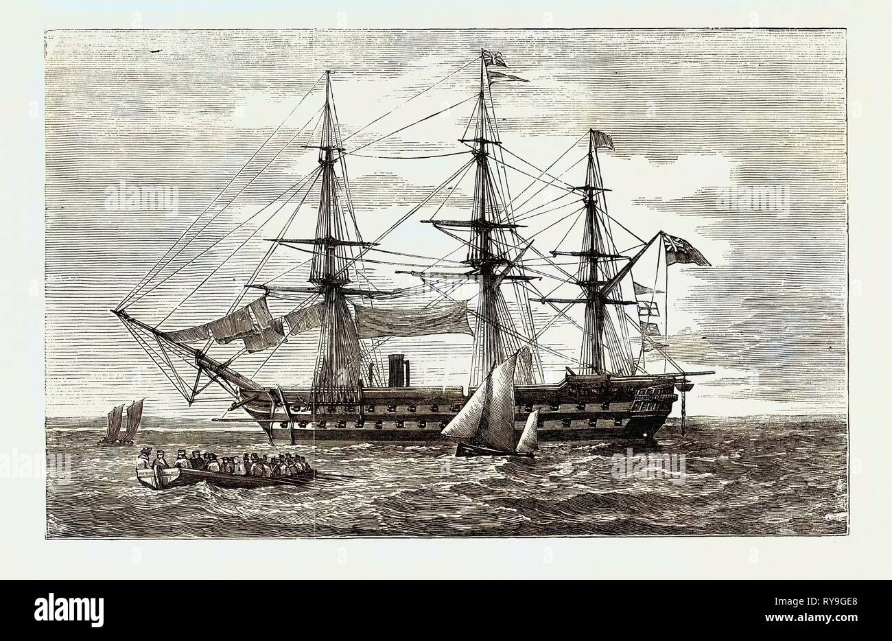 The Baltic Fleet, 'the Exmouth,' 91 Flag of Rear-Admiral Seymour Stock ...