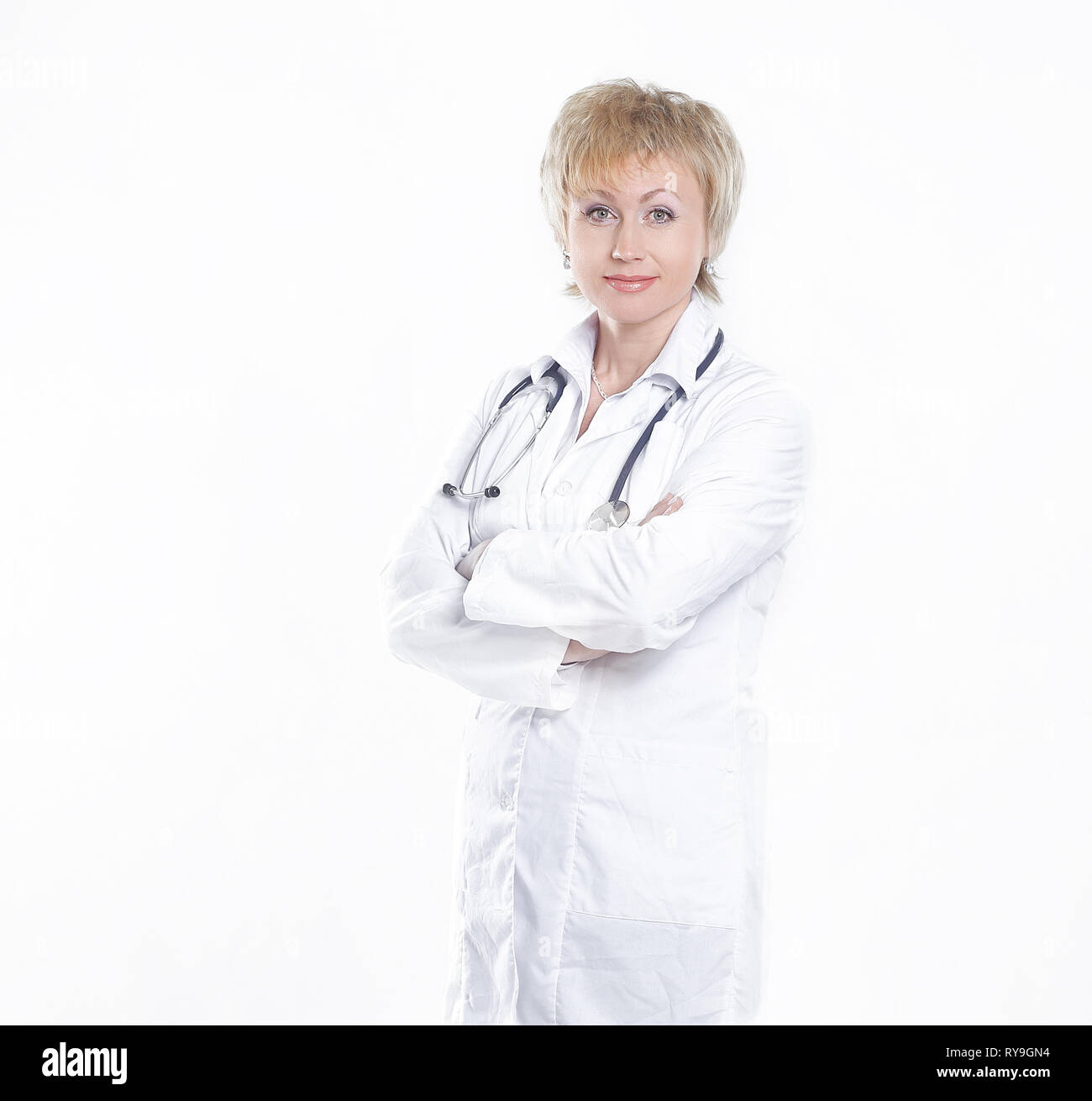 Practicing woman doctor stethoscope hi-res stock photography and images ...