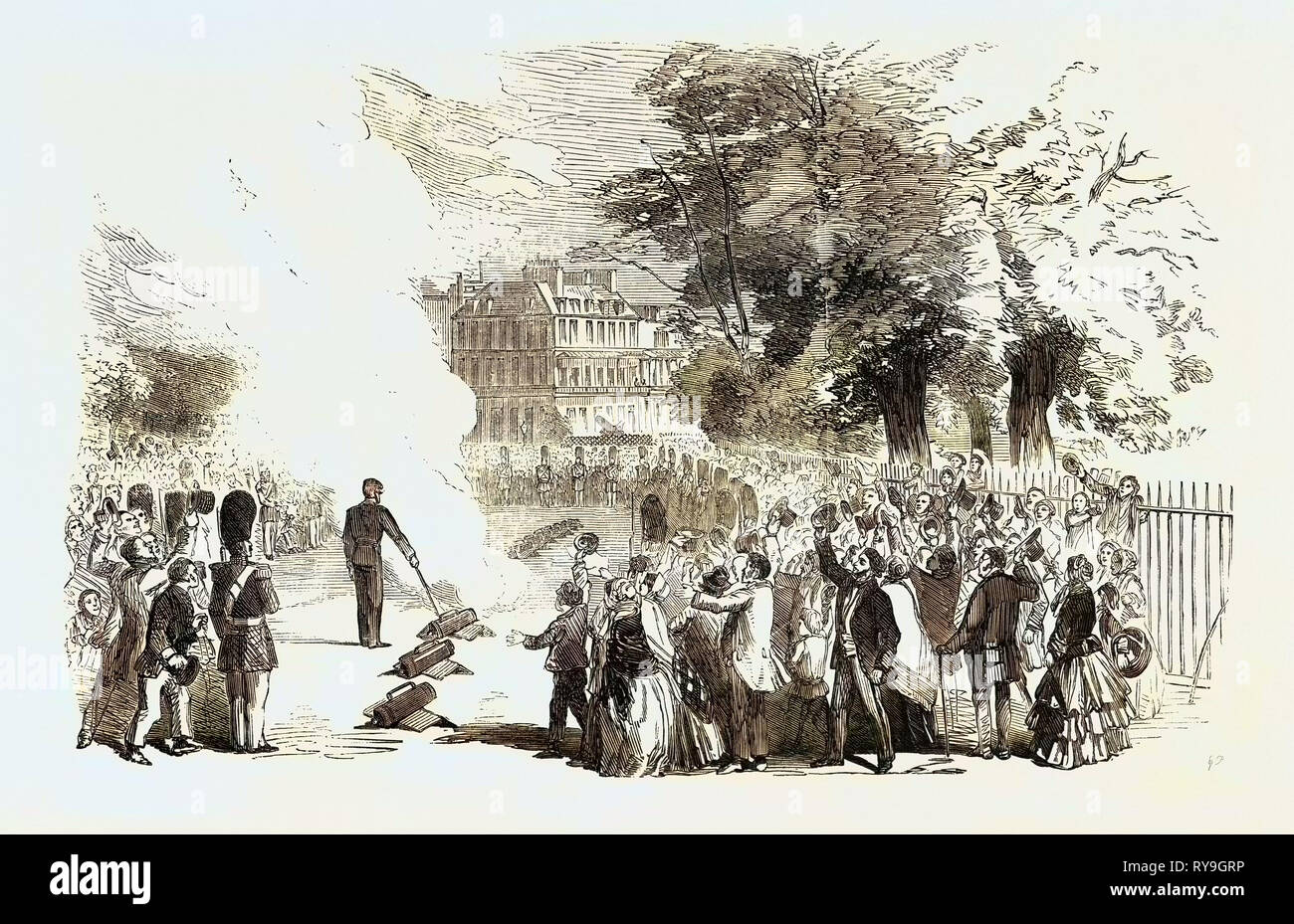 News of the Fall of Sebastopol, Firing the Park Guns Stock Photo - Alamy