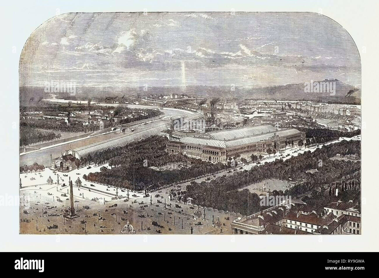 The Universal Exhibition Building at Paris Stock Photo - Alamy