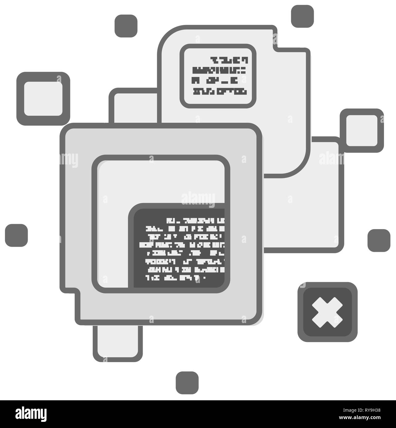 Data box abstract squares design with text elements grey, vector ...