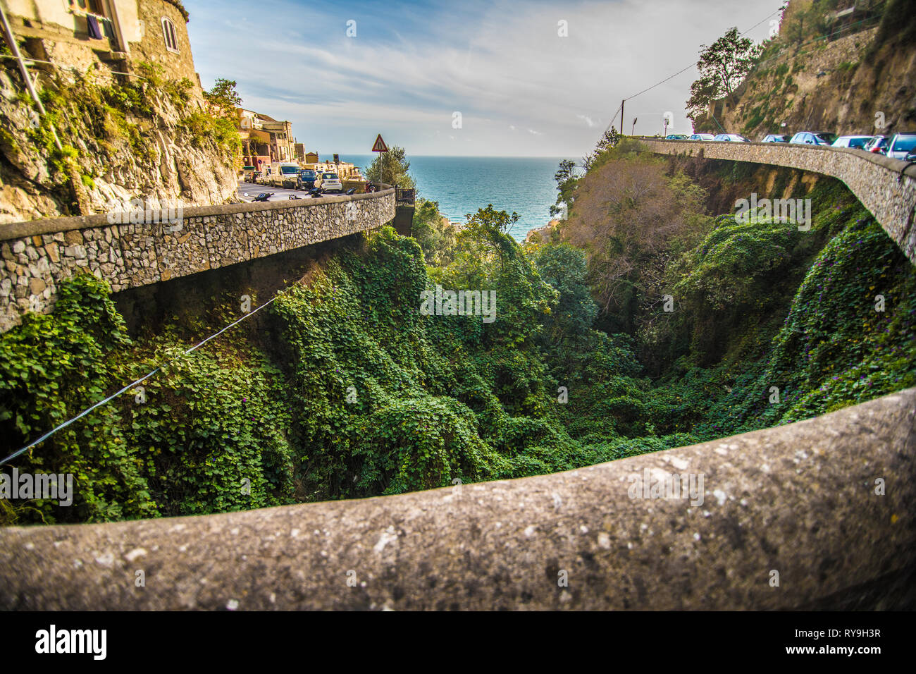 Aerial view positano italy boats hi-res stock photography and images ...