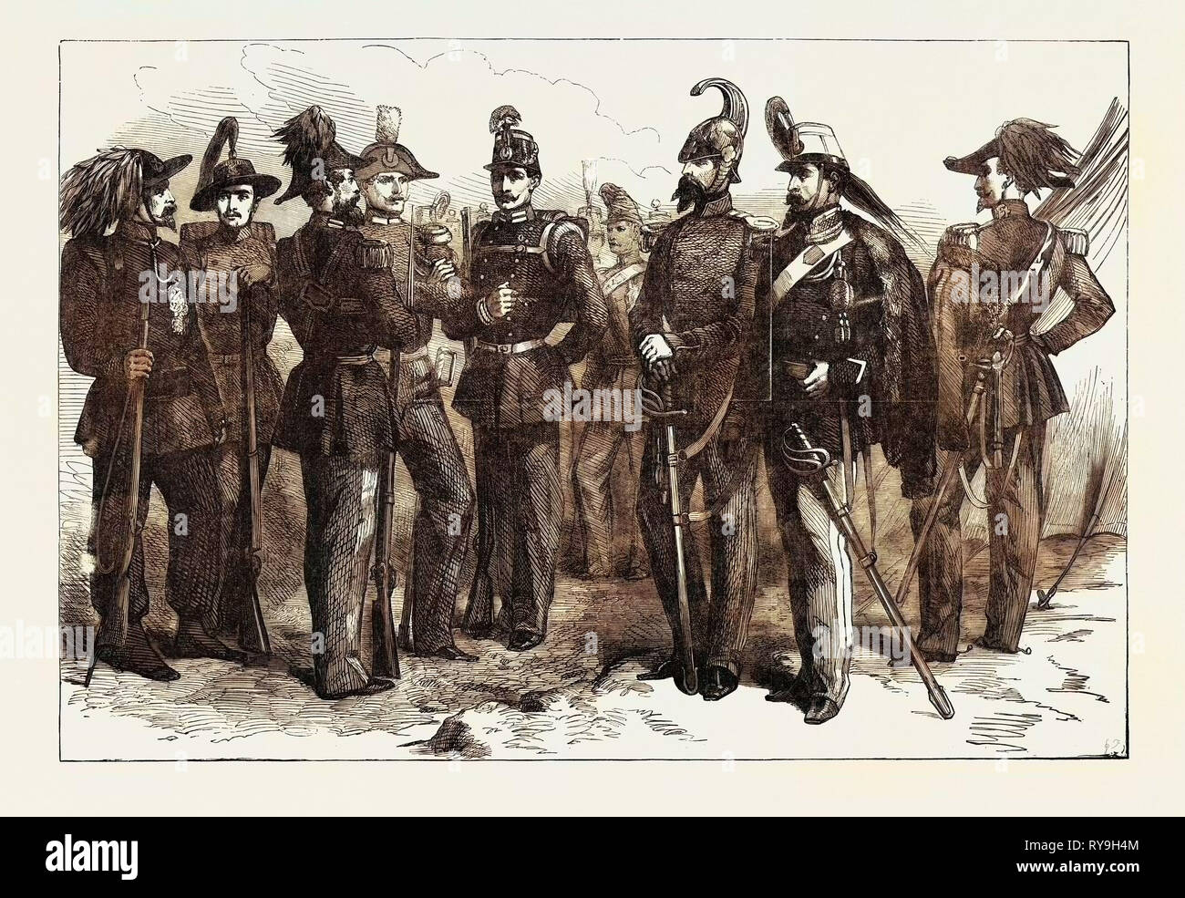 Cavalry and Infantry of the Sardinian Army Stock Photo - Alamy