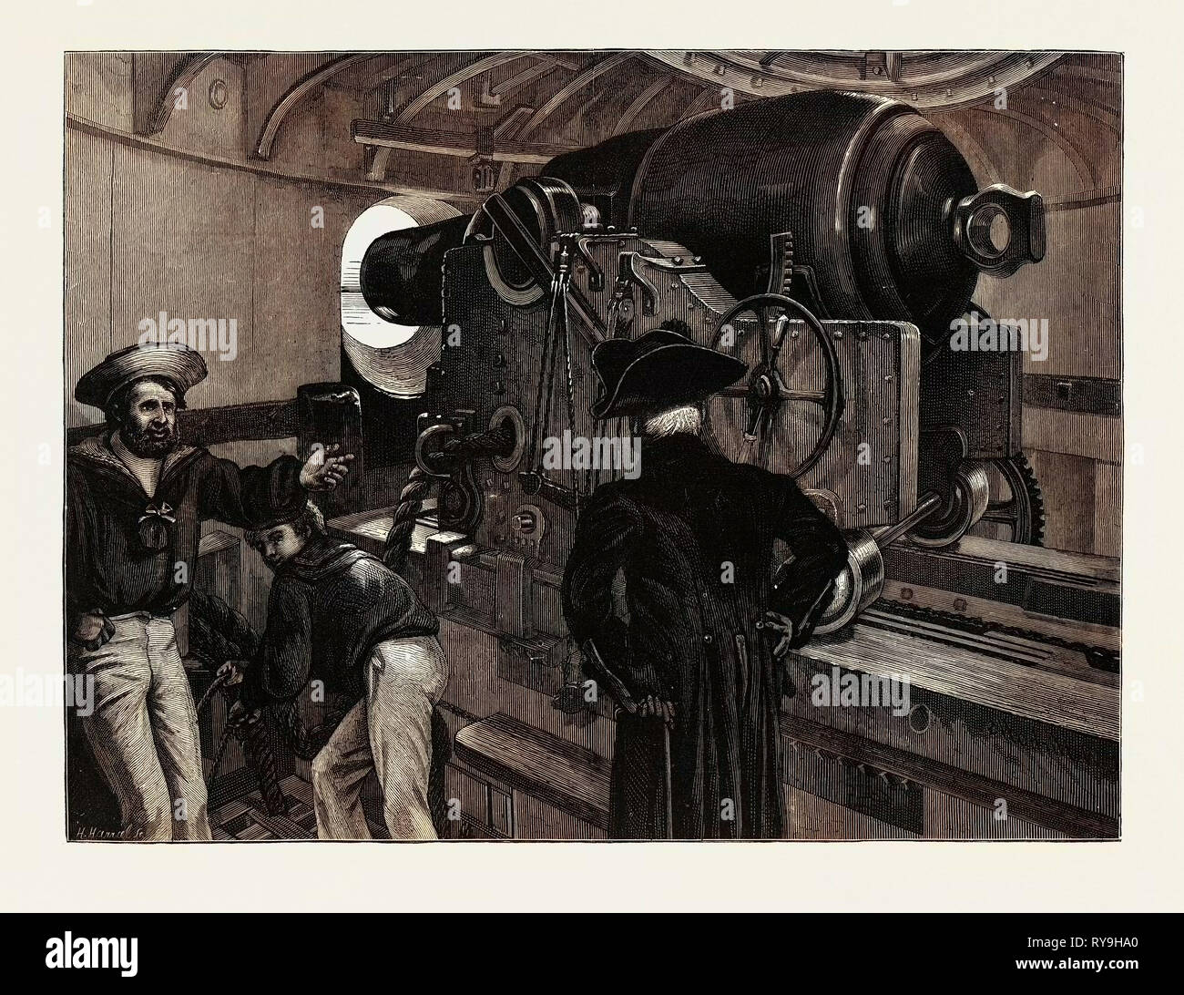 Our Navy, the Present, Inside the Turret of an Ironclad at the Present ...