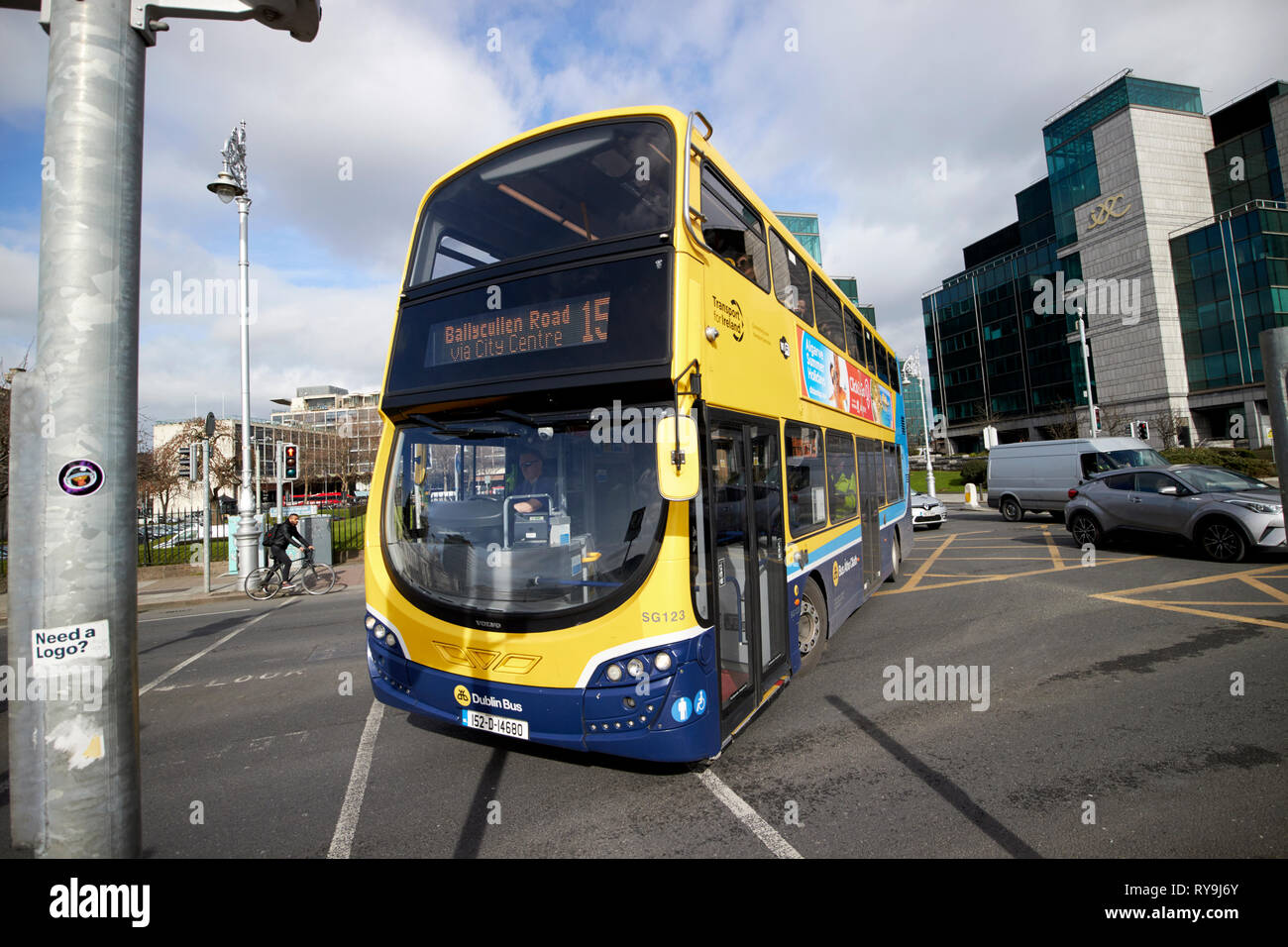 dublinbus double deck volvo wrightbus eclipse gemini bus turning at ...