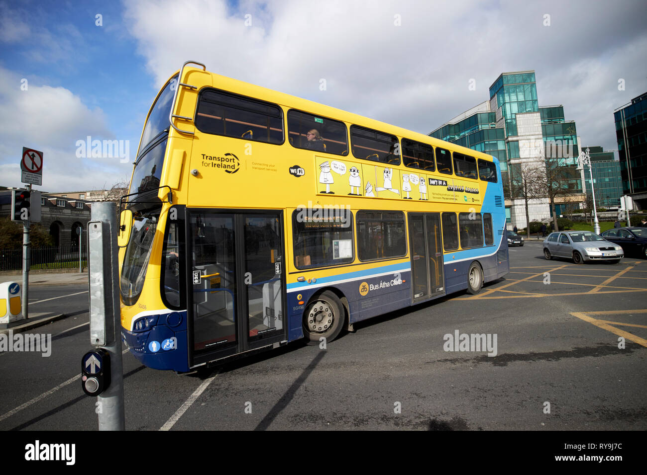 dublinbus double deck volvo wrightbus eclipse gemini bus turning at ...