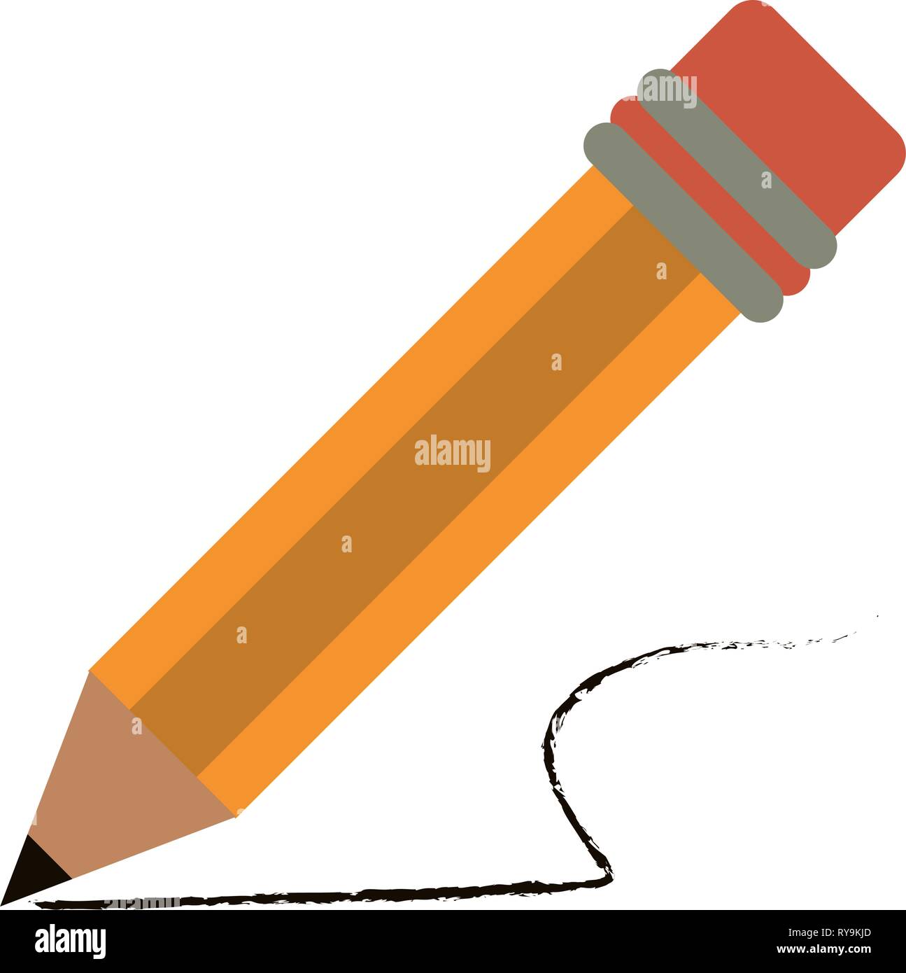 pencil writing isolated symbol Stock Vector Image & Art - Alamy