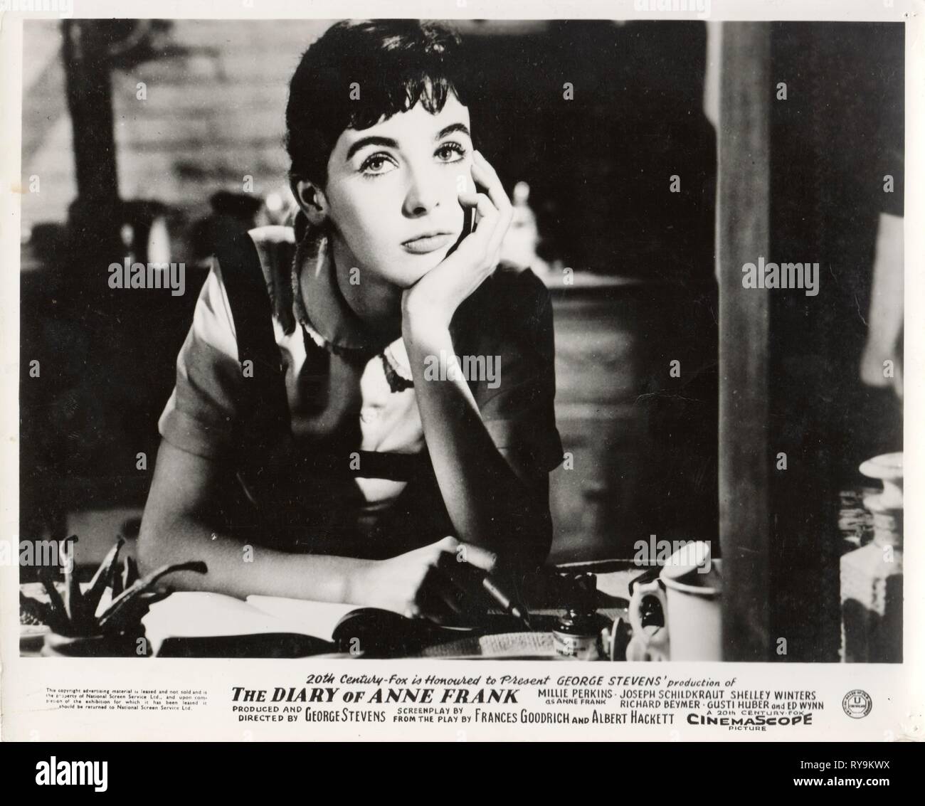 Millie Perkins As Anne Frank THE DIARY OF ANNE FRANK, Millie Perkins,