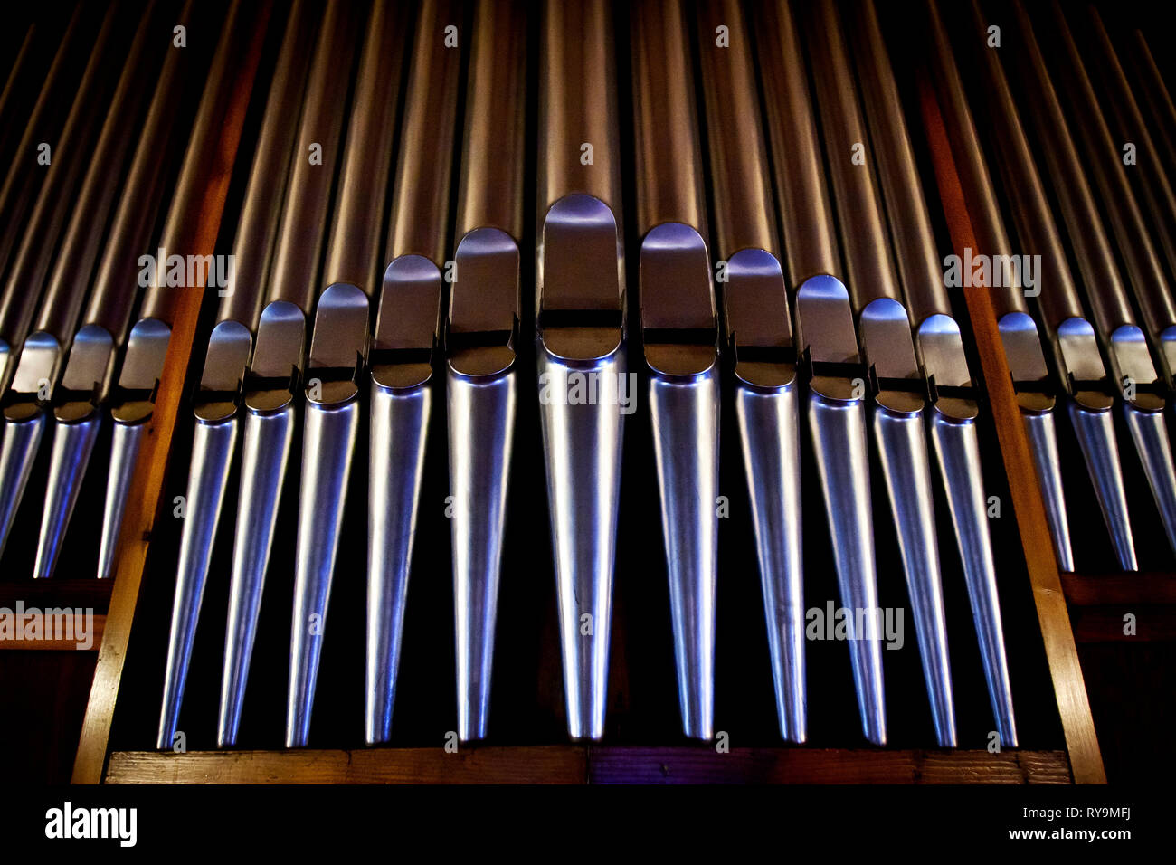 Christian detaill - organ in church Stock Photo - Alamy
