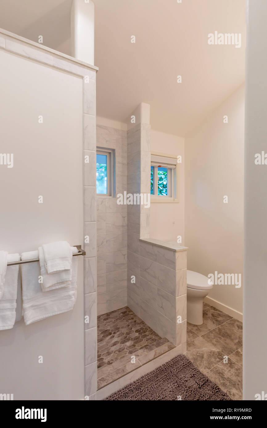 Updated Bathroom interior Stock Photo - Alamy