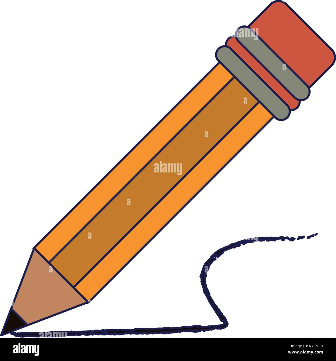 pencil writing isolated symbol Stock Vector Image & Art - Alamy