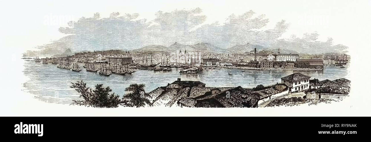 Brazil: View of the City of Rio De Janeiro, Taken from the Itha Das ...