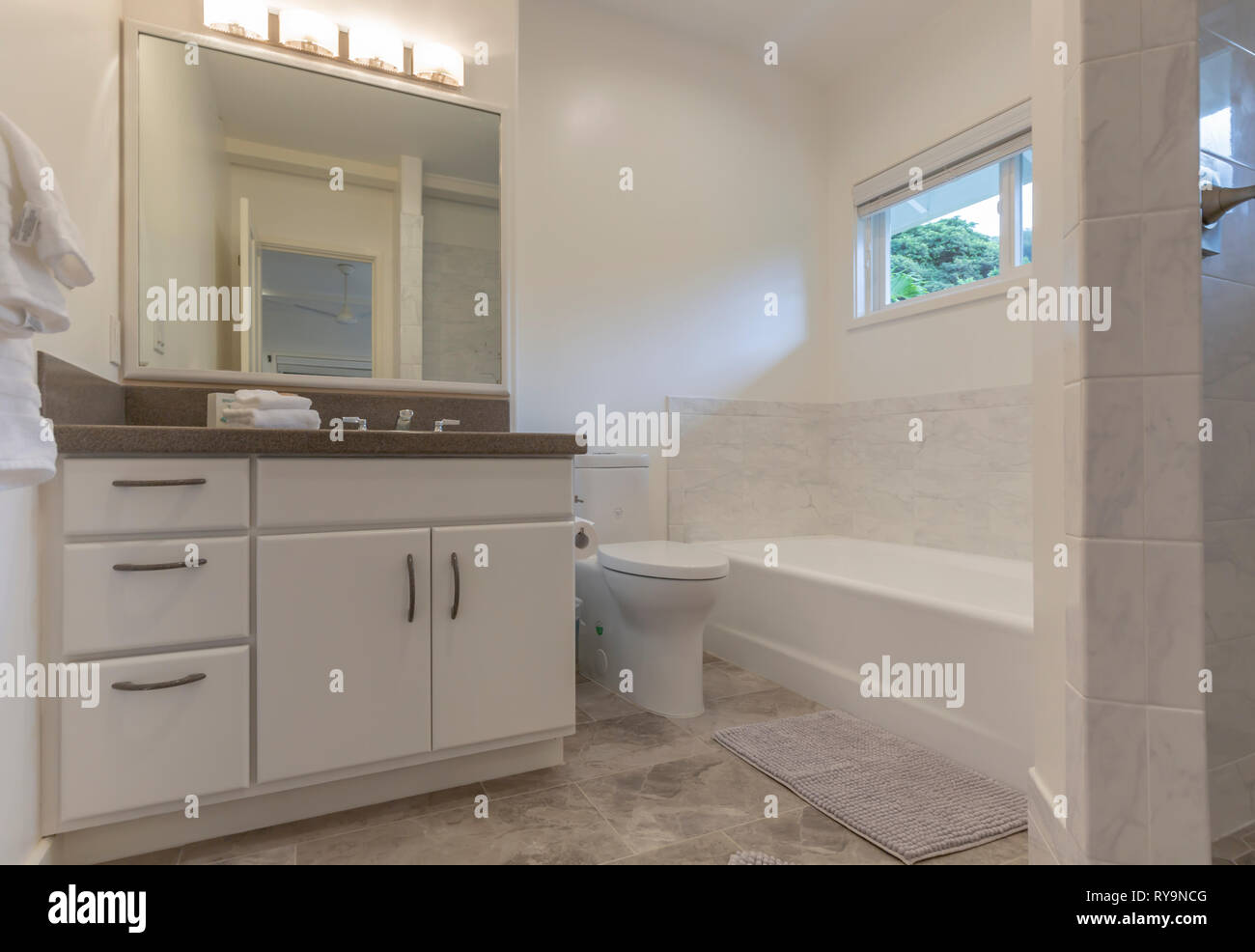 Updated Bathroom interior Stock Photo - Alamy
