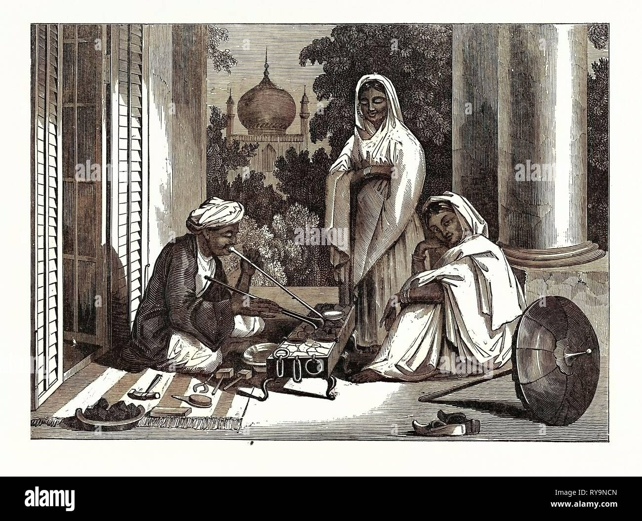 THE SON AH WALLAH, OR ITINERANT GOLDSMITH OF INDIA Stock Photo - Alamy