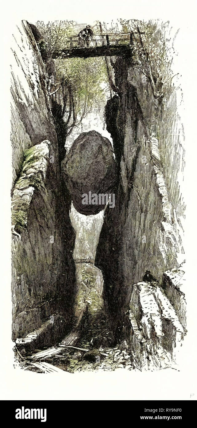 Engraving of the flume hi-res stock photography and images - Alamy