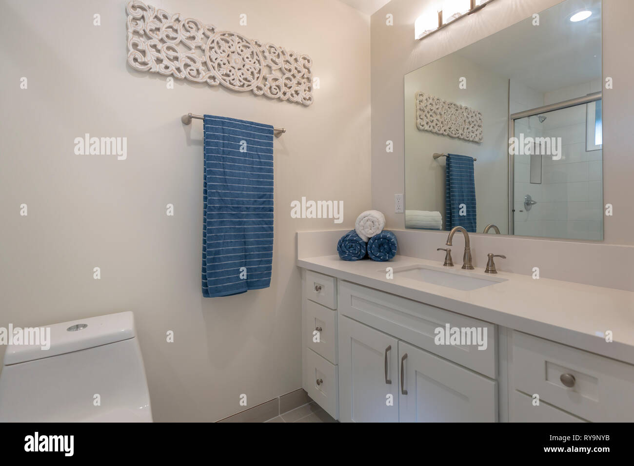 Updated Bathroom interior Stock Photo - Alamy