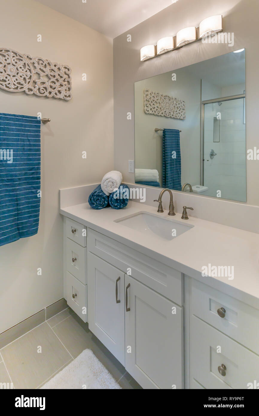 Updated Bathroom interior Stock Photo - Alamy