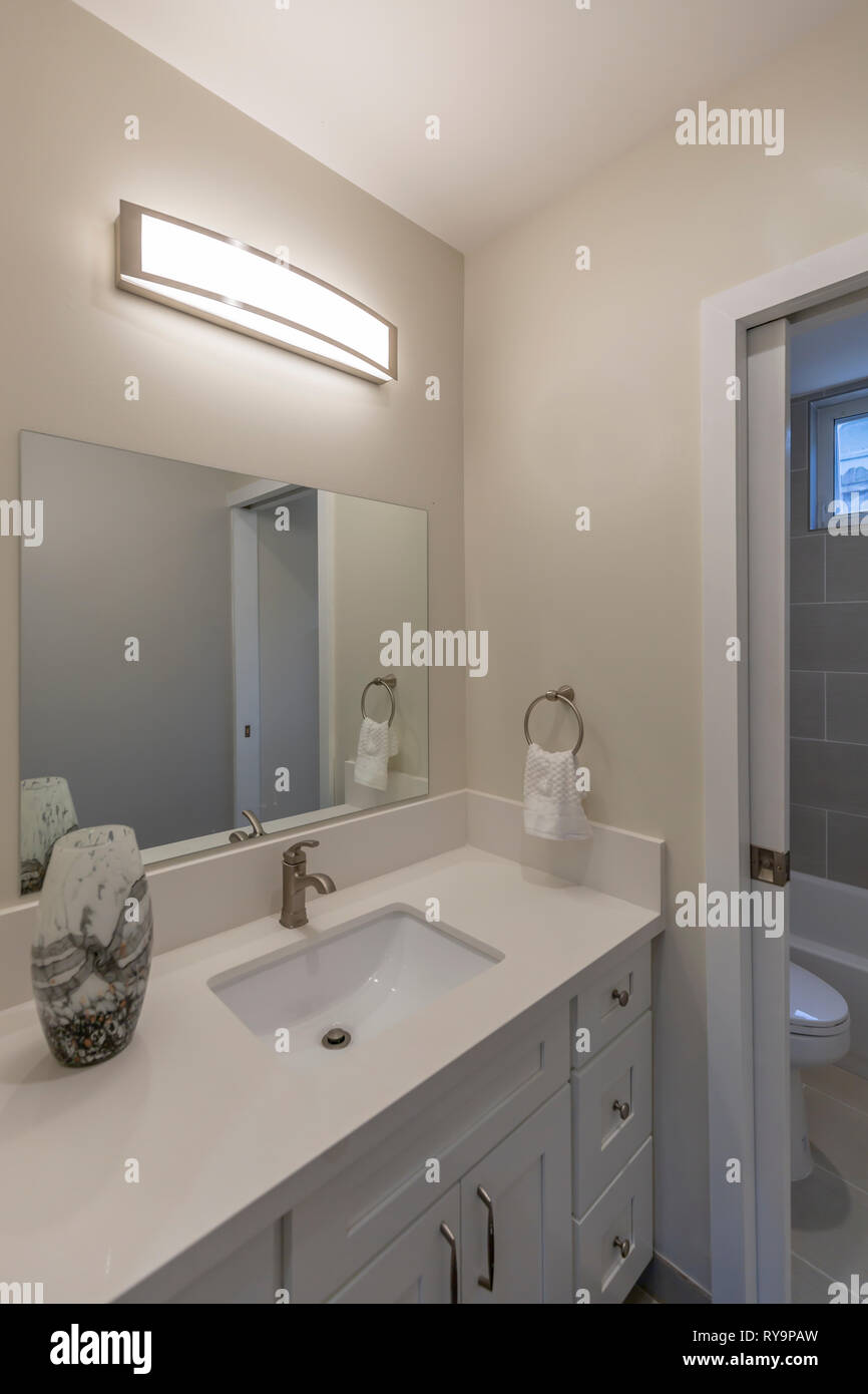Updated Bathroom interior Stock Photo - Alamy