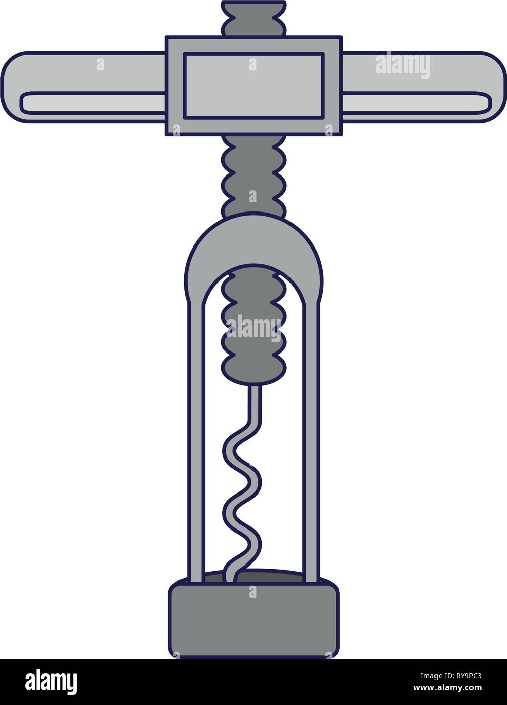 Wine Corkscrew Symbol Isolated Stock Vector Image And Art Alamy