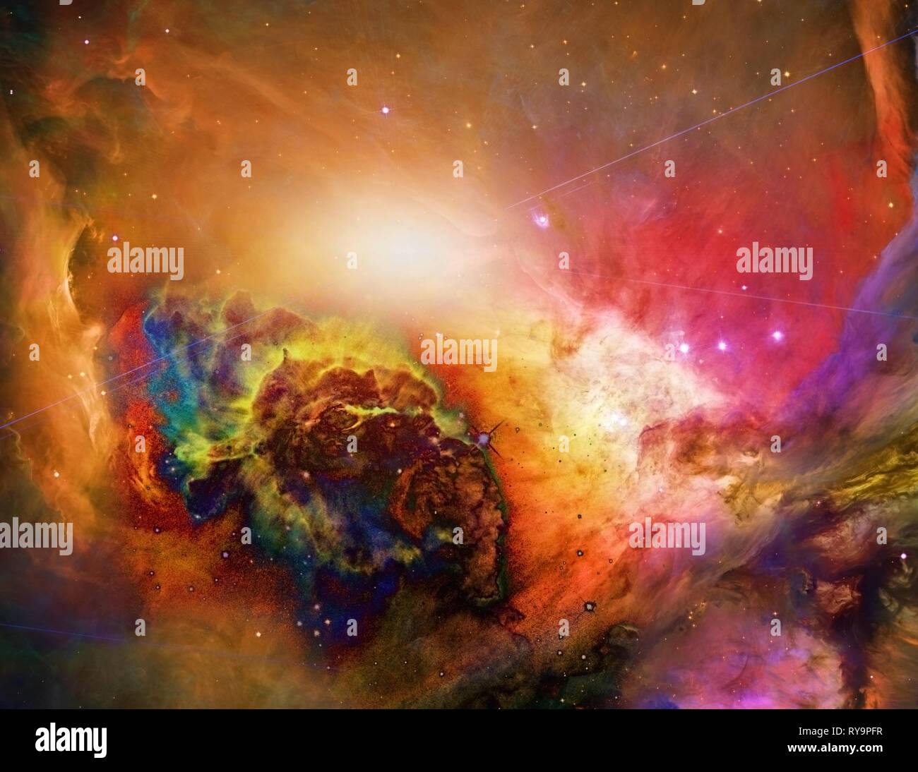 Galactic Space. Colorful Nebulae Stock Photo - Alamy