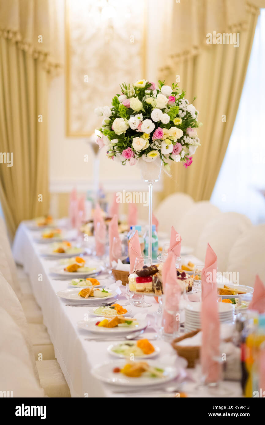 Reception tables beautifully decorated ready for wedding - Bride and ...