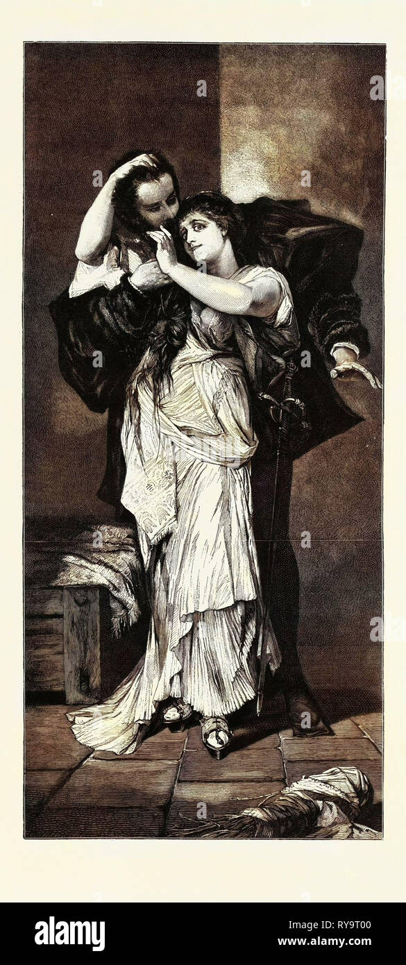 Faust and Marguerite, Engraving 1882 Stock Photo - Alamy