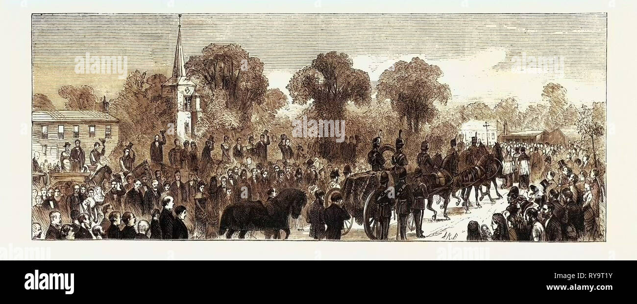 The Procession on the Road to St. Mary's Church, the Funeral of Prince ...