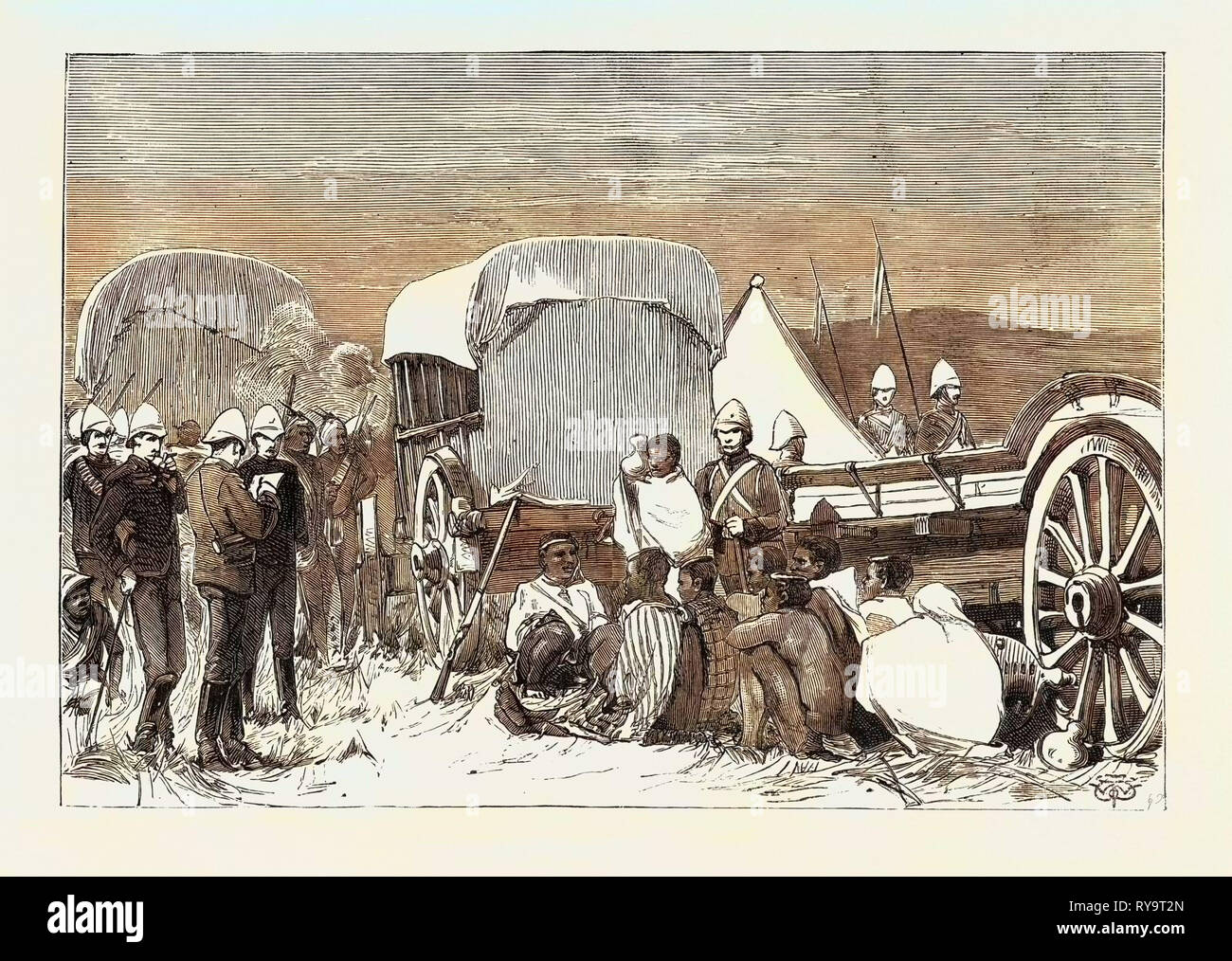 Zulu war engraving 1879 hi-res stock photography and images - Alamy