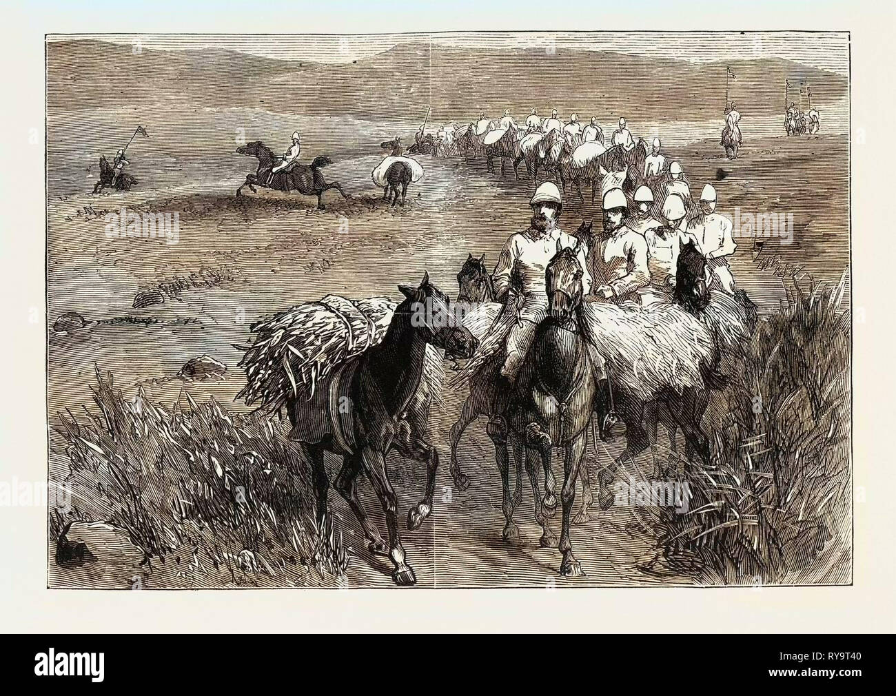 Kopje Alleen, the Zulu War, Engraving 1879 Stock Photo - Alamy
