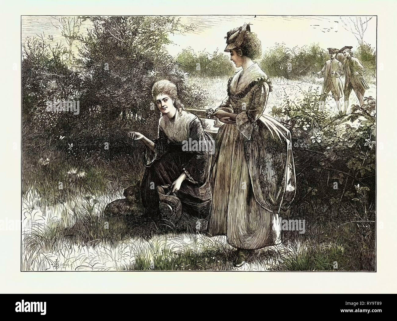 Gathering May Dew Stock Photo - Alamy