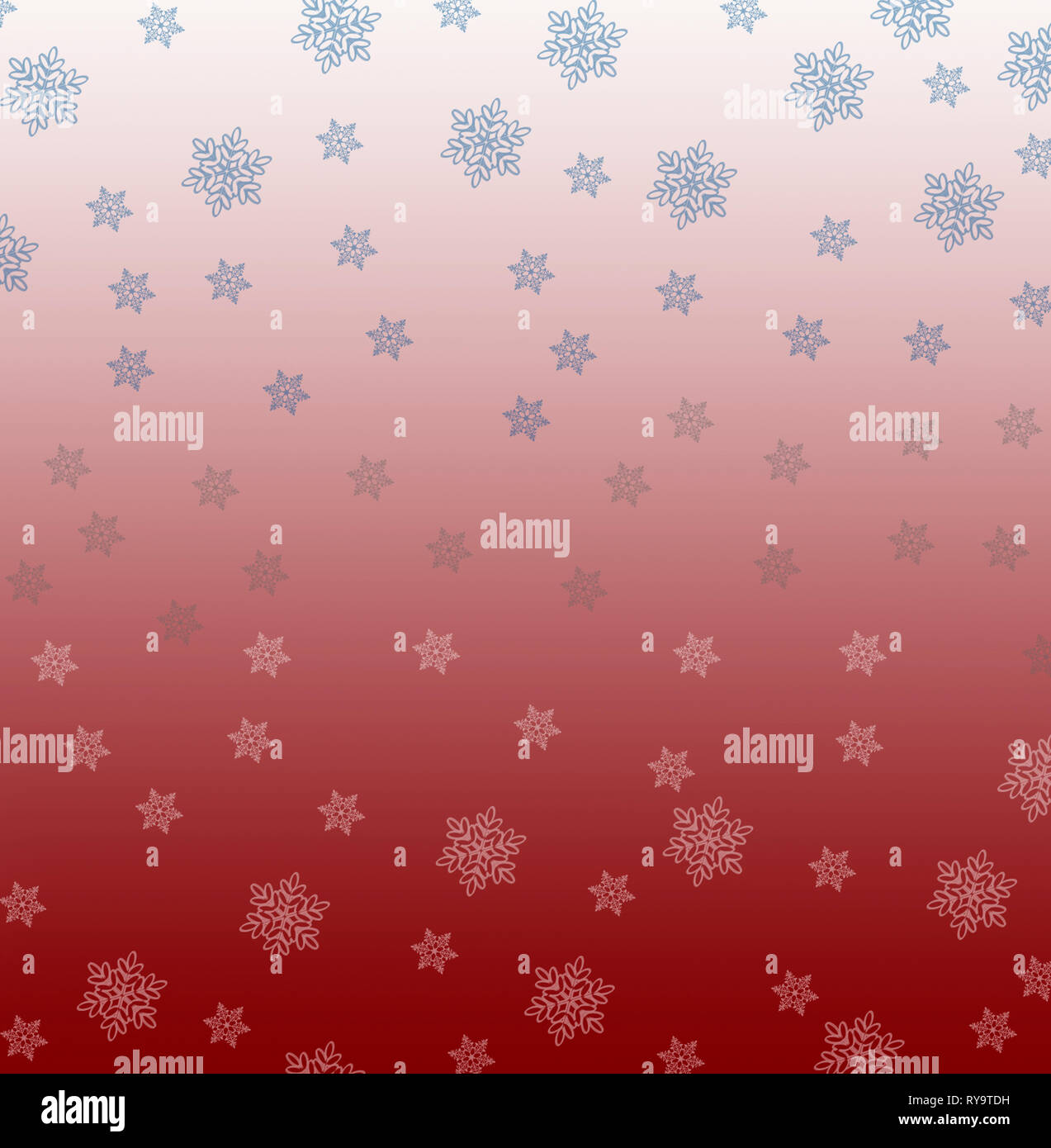 Red background with a big and small snowflakes Stock Photo - Alamy
