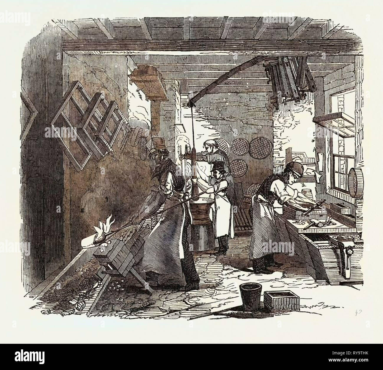 Clerkenwell Clock Factory: The Brass Foundry, UK Stock Photo - Alamy