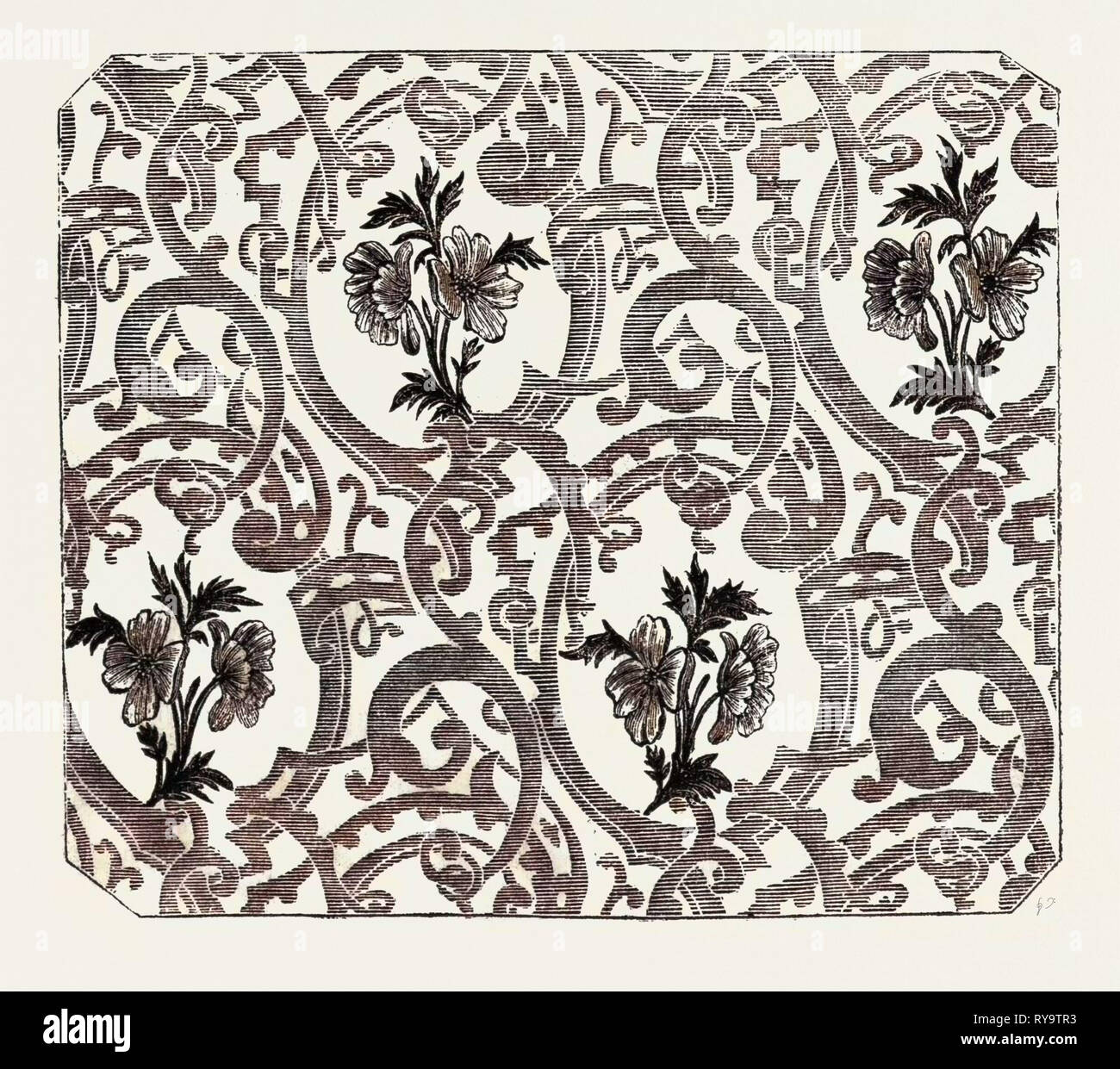 Antique silk damask hi-res stock photography and images - Alamy