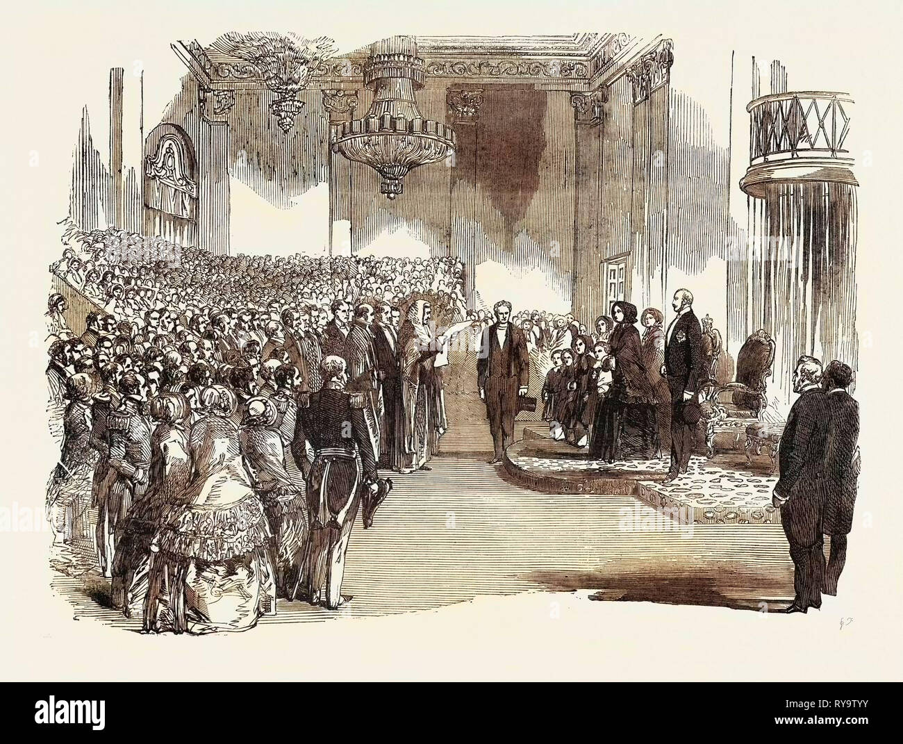 Presentation of the Address to Her Majesty Queen Victoria, at the Town ...