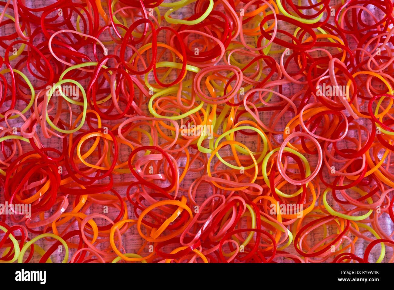 Colorful rubber bands Stock Photo - Alamy