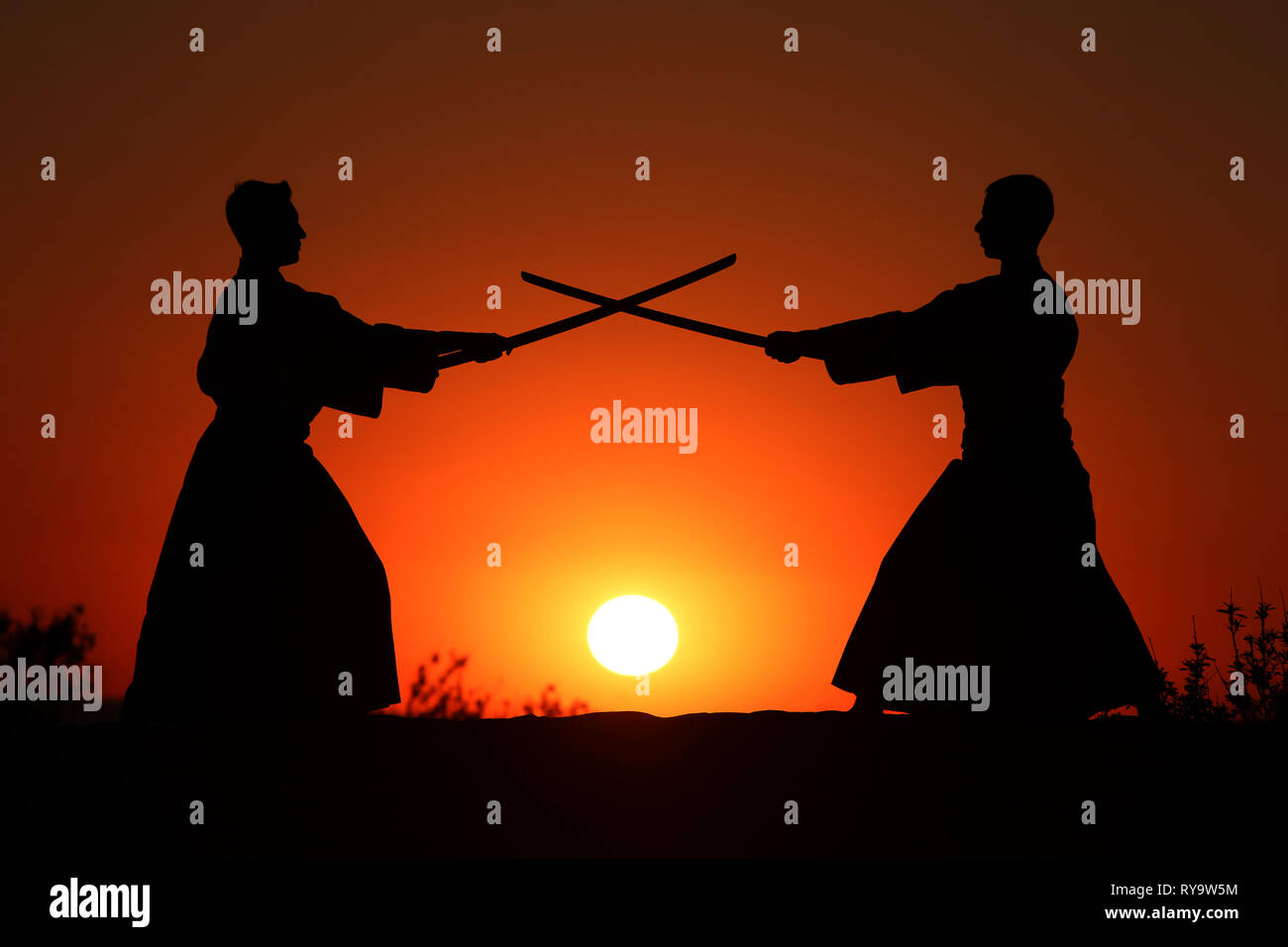 Beach sunset samurai hi-res stock photography and images - Alamy
