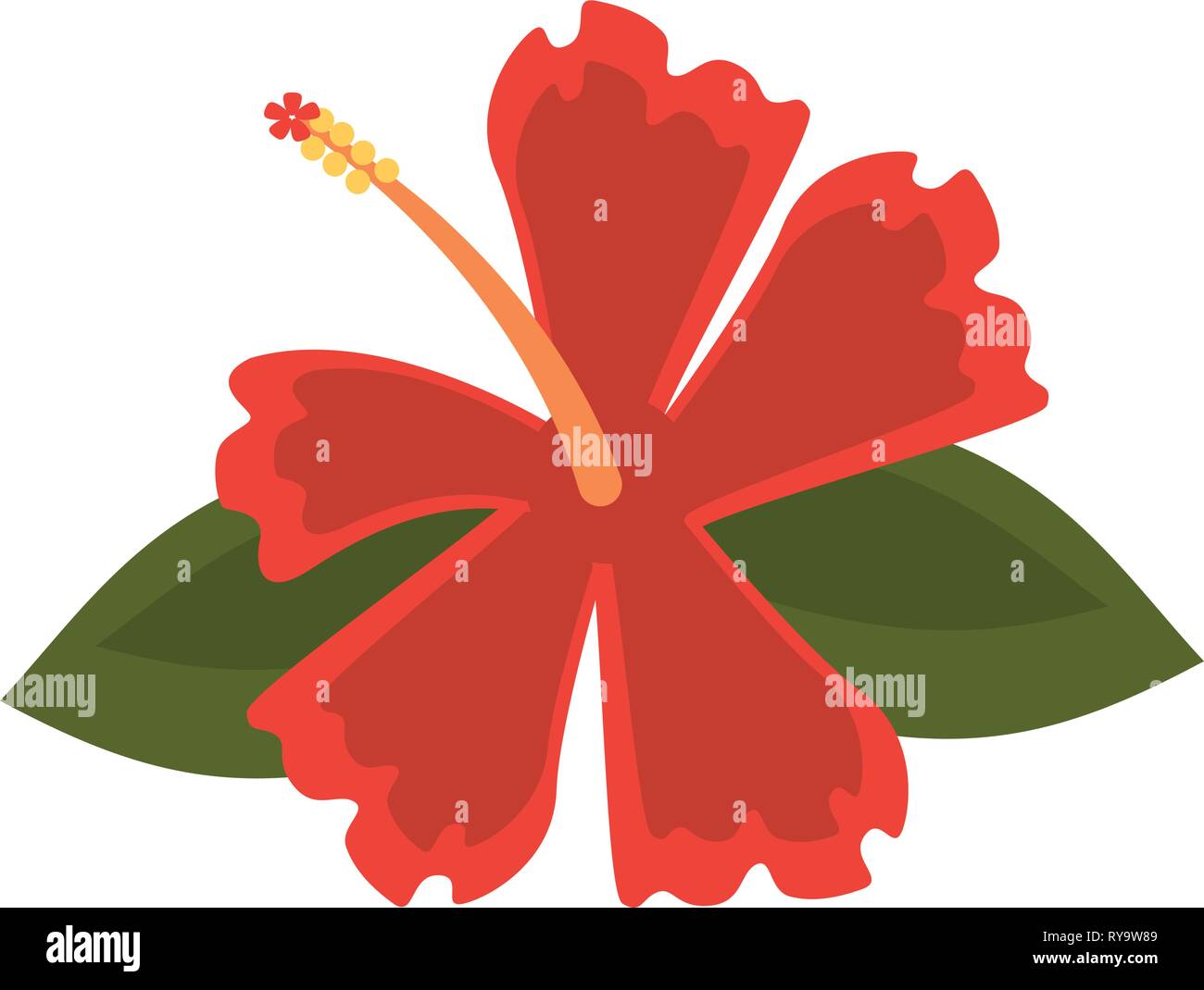 Beautiful flower cartoom isolated Stock Vector Image & Art - Alamy