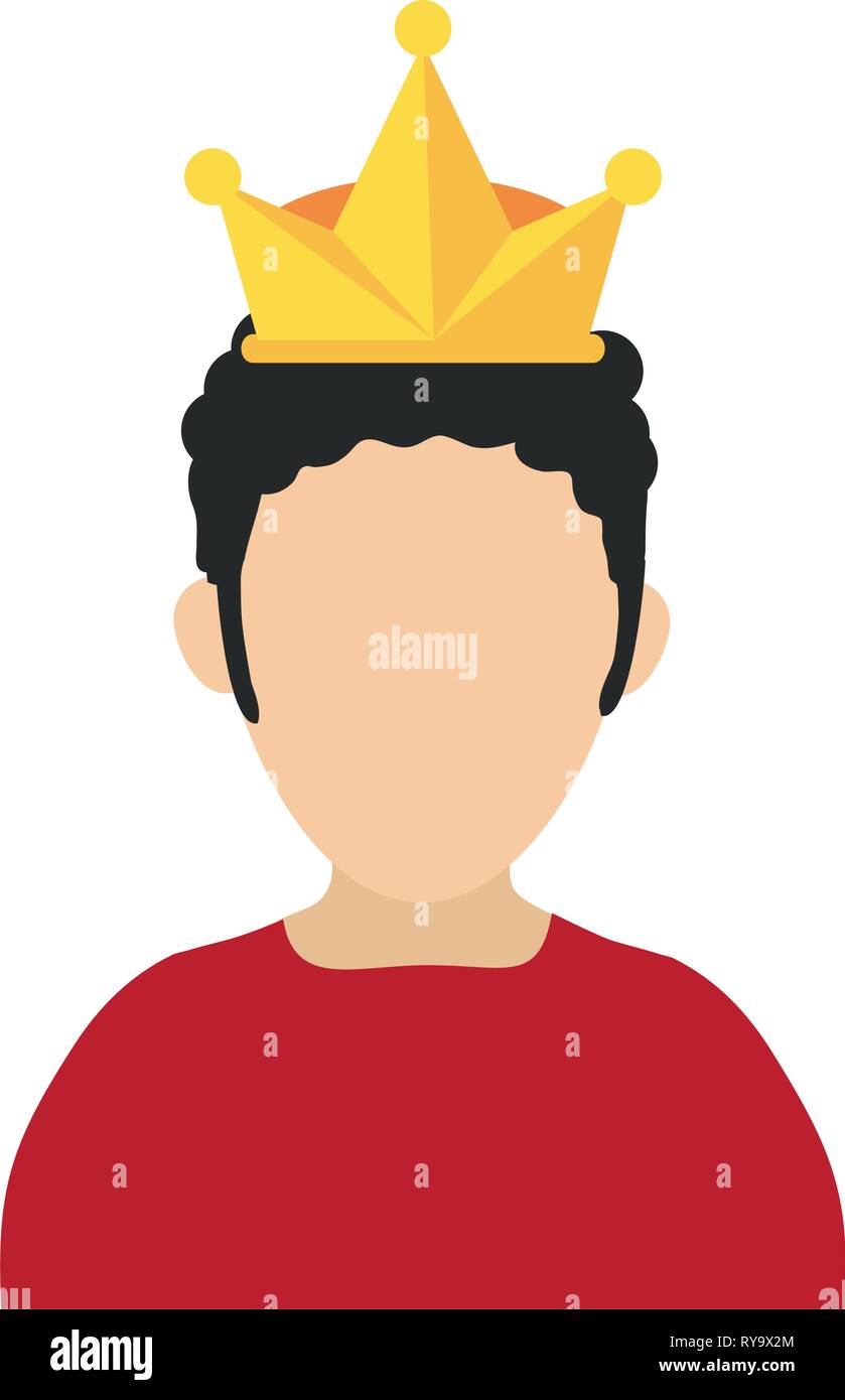 Man with crown avatar Stock Vector Image & Art - Alamy