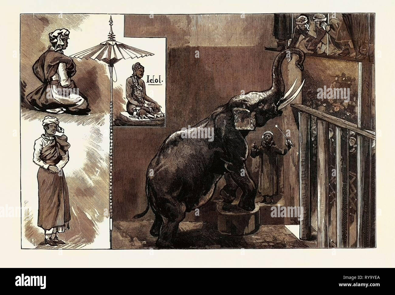 The Burmese Priests and Mr. Barnum's Elephant at the Zoological Gardens ...