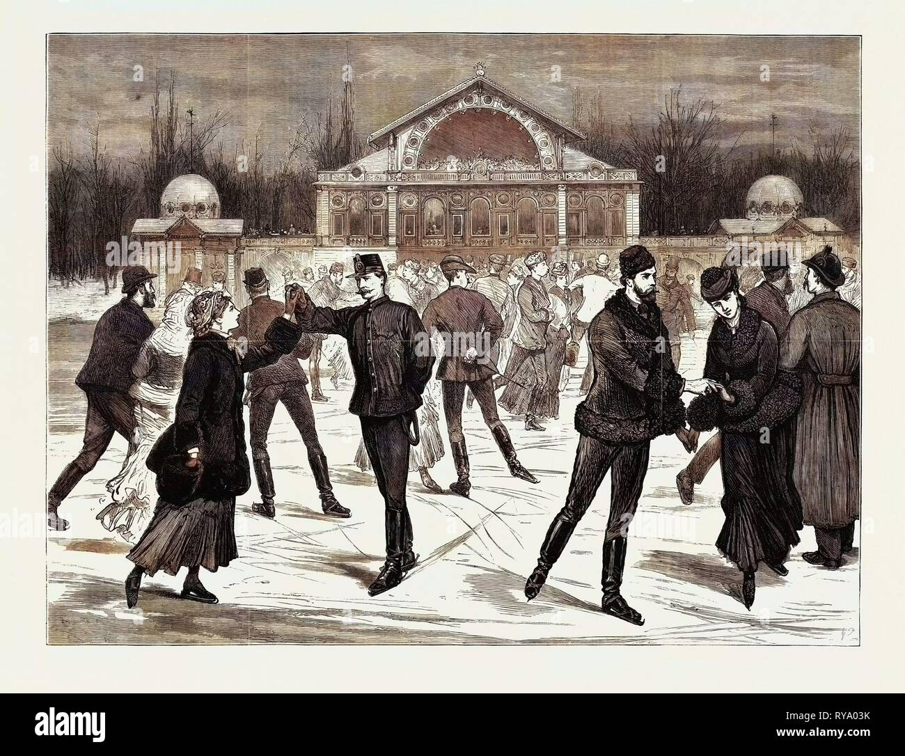 Victorian ice skating hi-res stock photography and images - Alamy