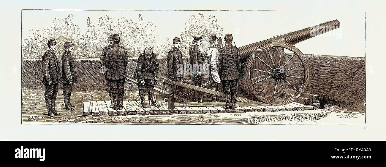 The War in the East: Russian Battery on the Heights of Ibraila Stock ...