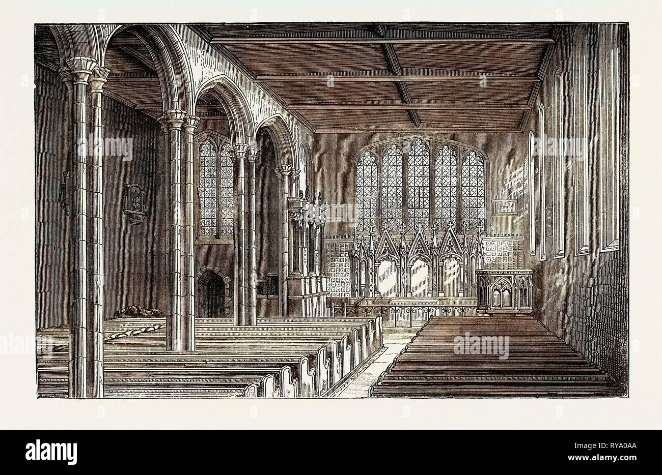 St. Peter's Chapel in the Tower of London, the Interior As Restored in ...