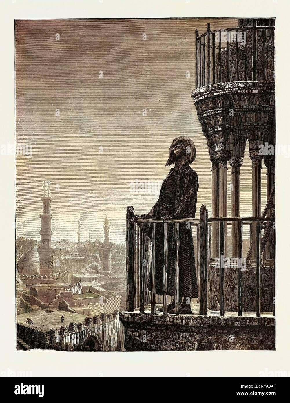 Muezzin Calling to Prayer, 1870 Stock Photo - Alamy