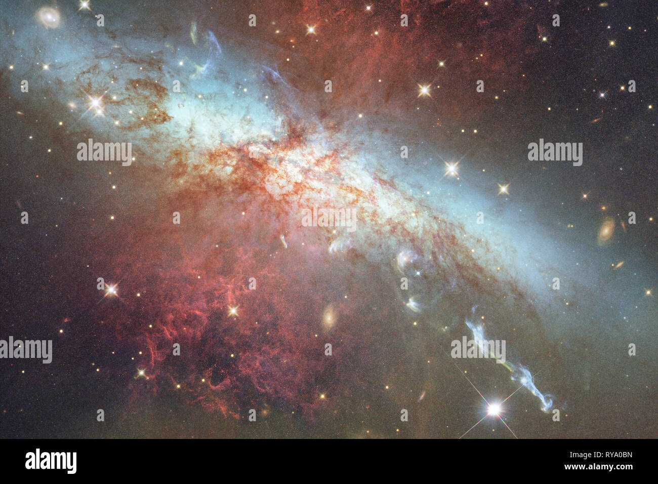 Beautiful galaxy background with nebula, stardust and bright stars ...