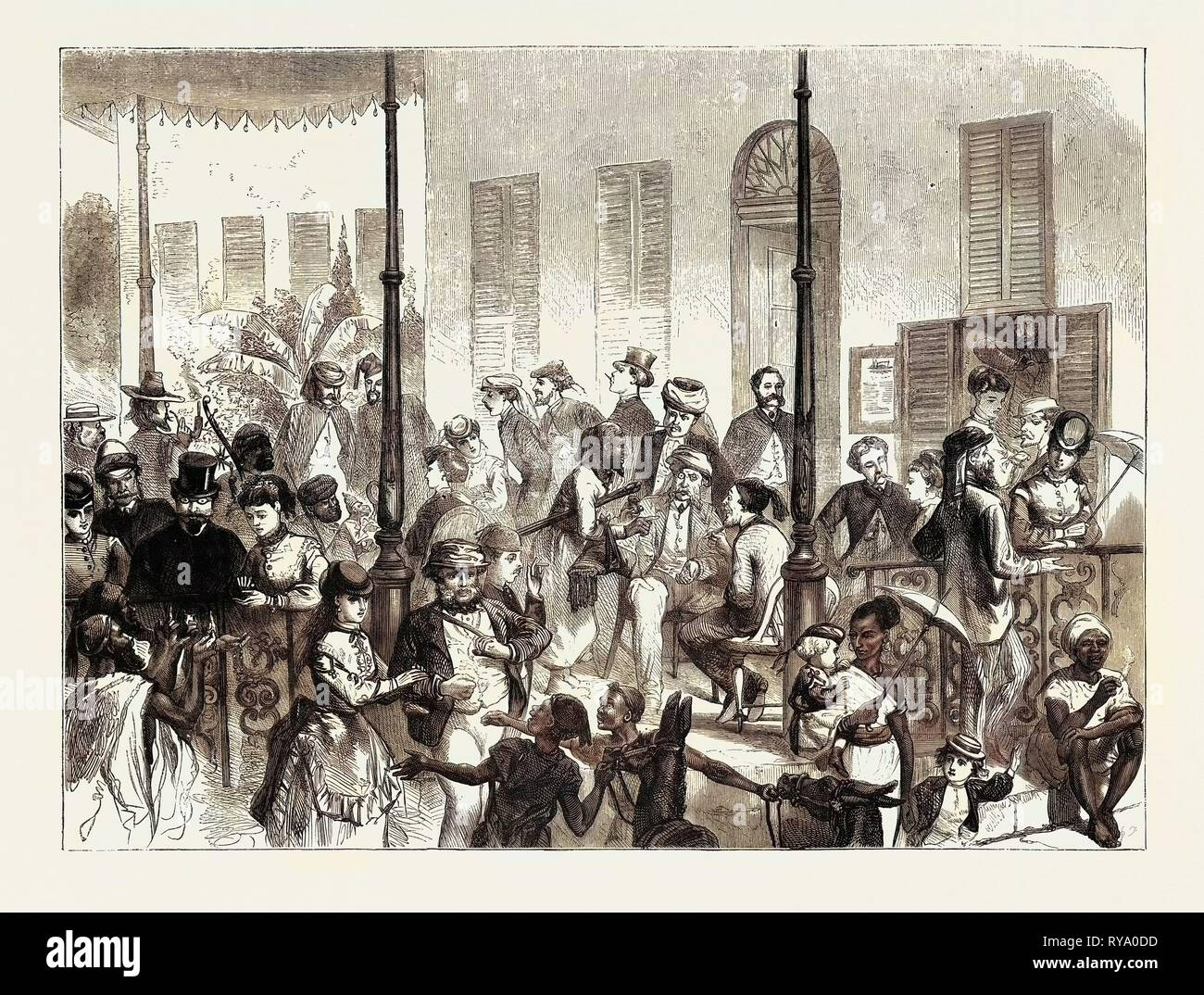 Shepherd's Hotel, Cairo, Egypt, 1870 Stock Photo - Alamy