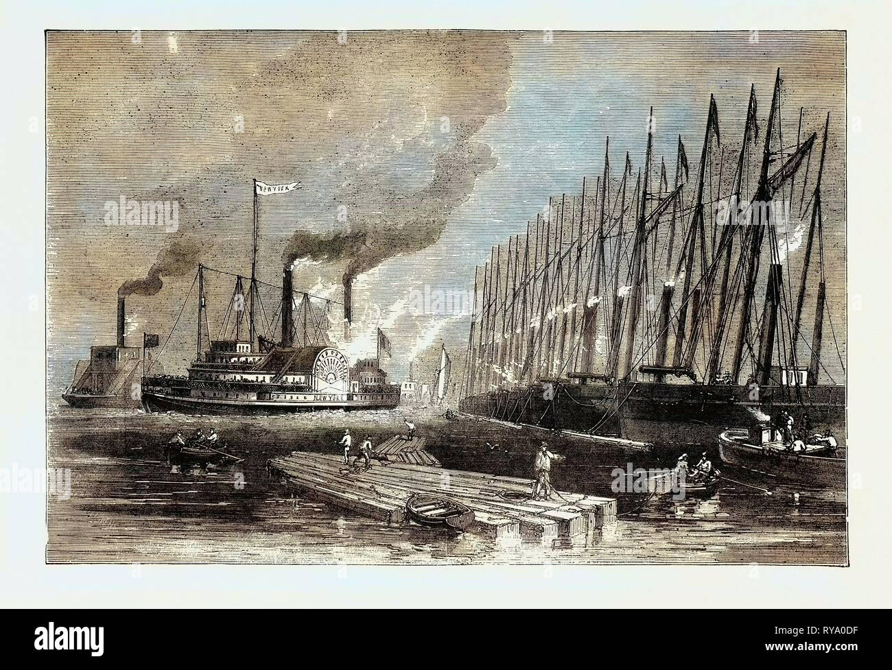 Spanish Gunboats, 1870 Stock Photo - Alamy