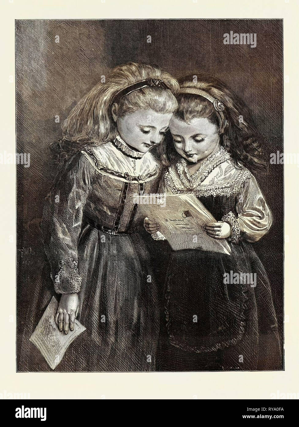 The First Valentine, 1870 Stock Photo - Alamy